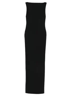 Solace London Imogen Boat-neck Maxi Dress - Black