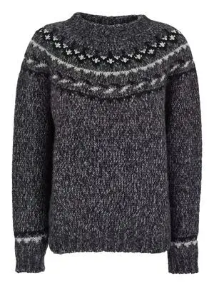 P.a.r.o.s.h Fair Isle-pattern Sweater - Black