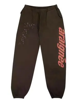 SP5DER Araignee Star-print Track Pants - Brown