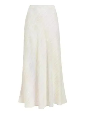 Proenza Schouler White Label Striped Woven Maxi Skirt - White