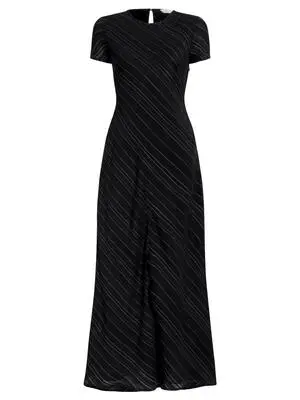 Proenza Schouler White Label Striped Maxi Dress - Black