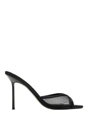 Femme La 100mm Iman Mesh-panel Stiletto Sandals - Black