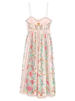 Farm Rio Delicate Forest Maxi Dress - Pink