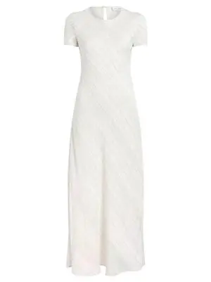 Proenza Schouler White Label Joss Stripe Woven Maxi Dress White