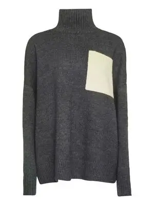 JW Anderson Paneled High-Neck Sweater Grey