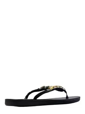 ANCIENT GREEK SANDALS Crystal-embellished T-strap Sandals - Black