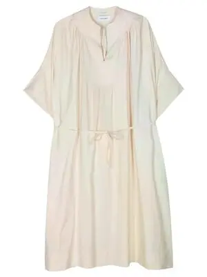 YVES SALOMON Belted Midi Dress - Neutrals