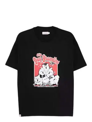 CHARLES JEFFREY Graphic-bear-print T-shirt - Black