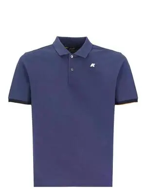 K-WAY Two-button Cotton Polo Shirt - Blue