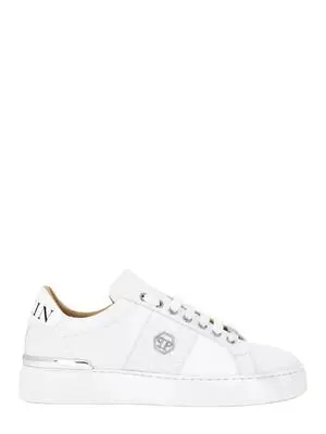 Philipp Plein Leather-panel Sneakers - White