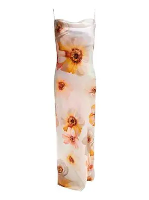 SLEEP NO MORE Floral-print Slip Dress - Neutrals