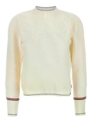 Thom Browne Fairisle Pointelle-knit Wool Sweater - Neutrals