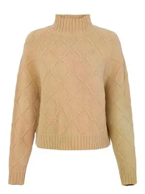 Elisabetta Franchi Diamond-pattern Turtleneck Sweater - Neutrals