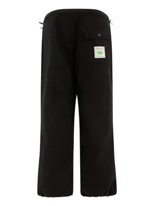 RAYON VERT Elasticated-waist Cotton Trousers - Black