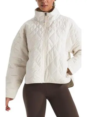 The North Face Diamond Peak Water Repellent Quilted Jacket - White Dune