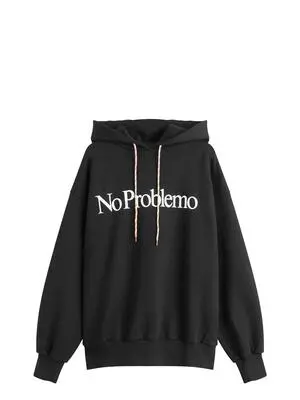 NO PROBLEMO Printed Logo Hoodie - Black