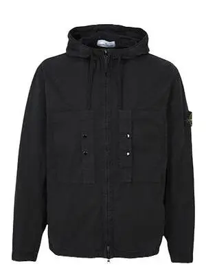Stone Island Supima Cotton Twill Stretchtc Jacket - Black