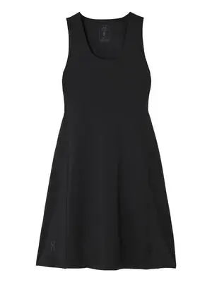 On Studio Cutout Paneled Stretch-jersey Mini Dress - Black