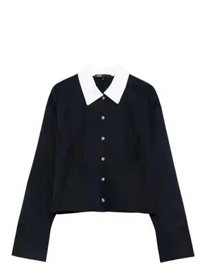 Maje Button-fastening Collared Shirt - Blue