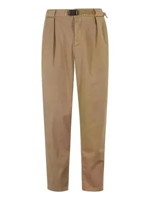 WHITE SAND Buckle-fastening Pleated Trousers - Brown