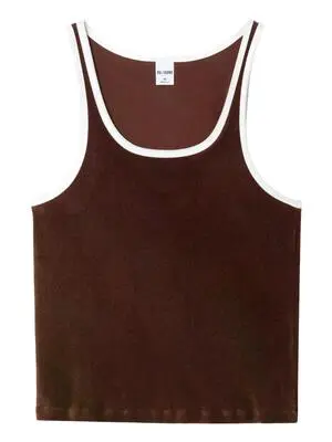 RE/DONE Scoop Neck Terry Tank - Brown
