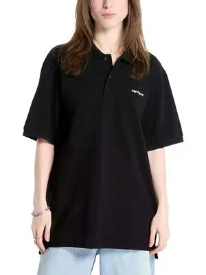 Carhartt Work In Progress Script-logo Polo Shirt - Black