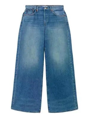 RE/DONE Minerva Stud-embellished Jeans - Blue