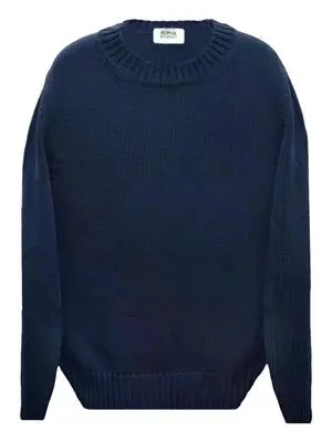 Alpha Studio Round-neck Wool Sweater - Blue