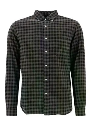 BEAMS Gingham-check Cotton Shirt
