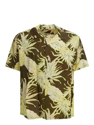 SUN SURF Pineapple-print Short-sleeve Shirt - Brown