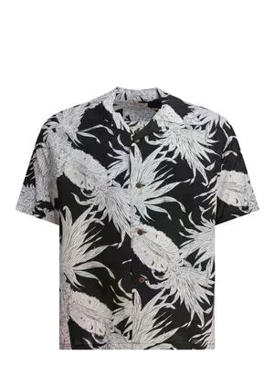 SUN SURF Floral-print Shirt - Black