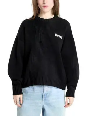 Carhartt Work In Progress Logo-detail Heart-print Sweater - Black