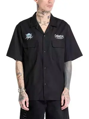 Carhartt Work In Progress Embroidered Short-sleeved Shirt - Black