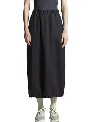 Peserico Elasticated-waistband Midi Skirt - Blue