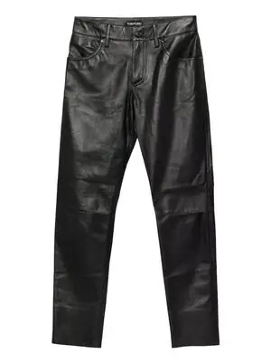 TOM FORD Leather Trousers - Black