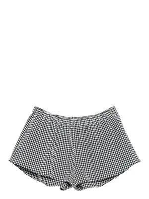 Hunza G Gingham-check Shorts - Black