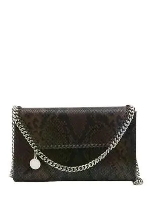 Stella McCartney Snakeskin Shoulder Bag With Chain Strap - Brown
