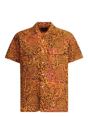 BEAMS Floral-print Pocket Shirt