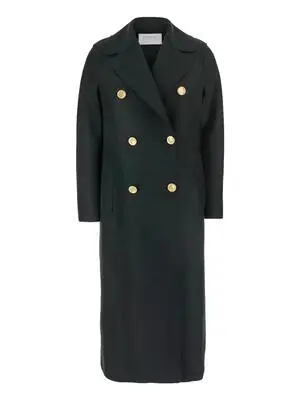 Harris Wharf London Military Double-breasted Coat - Green