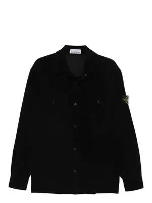 Stone Island Long-sleeved Cotton Shirt - Black