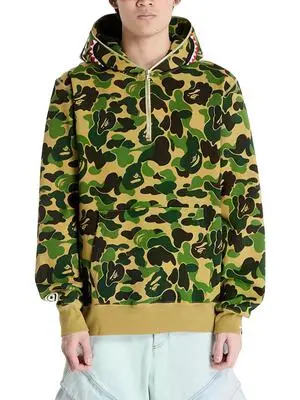 A BATHING APE Shark-Pattern Half-Zip Pullover