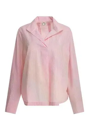INES DE LA FRESSANGE PARIS Textured Striped Blouse - Pink