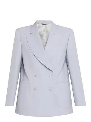 Officine Générale Saliana Double-breasted Jacket - Ash Blue