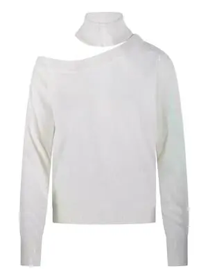 Federica Tosi Off-shoulder Turtleneck Sweater - White