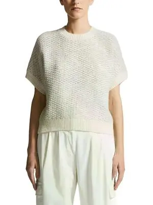 Peserico Textured Short-sleeve Knitted Top - Neutrals
