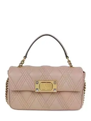 Valentino Garavani Quilted Leather Mini Bag With Chain Strap - Pink