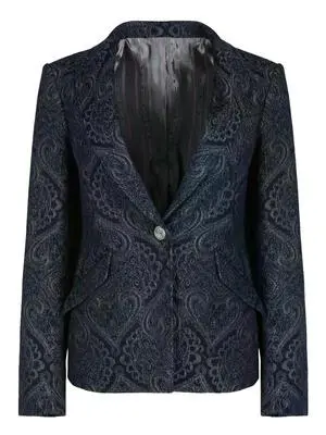 Etro Jacquard Paisley Blazer - Blue