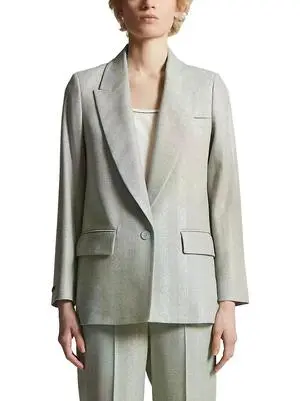 Peserico Single-breasted Blazer - Grey