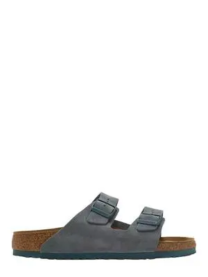 BIRKENSTOCK Arizona Suede Buckle Sandals - Basgry Basalt Gray
