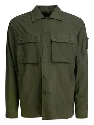 BEAMS Button-down Pocket Shirt Jacket - Green
